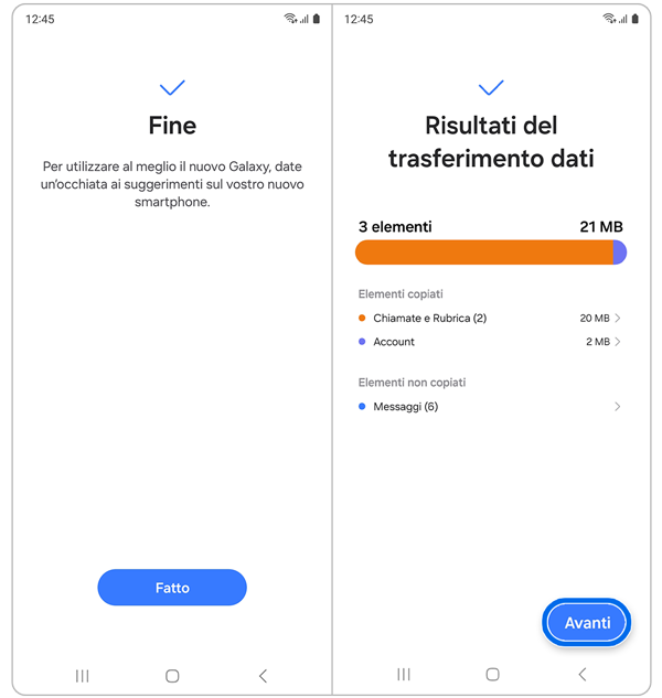 Come utilizzare l'app Smart Switch per trasferire dati tra dispositivi Galaxy | Samsung IT