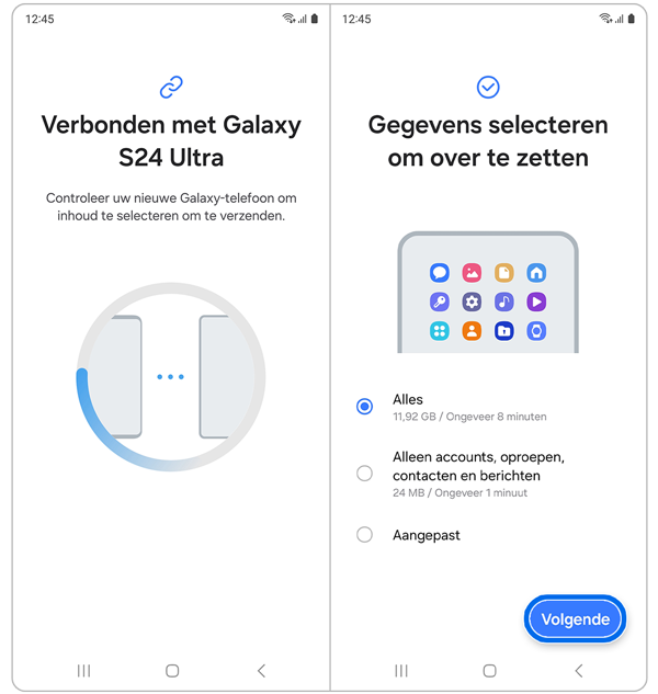 De Smart Switch-app gebruiken om gegevens over te zetten tussen Galaxy ...