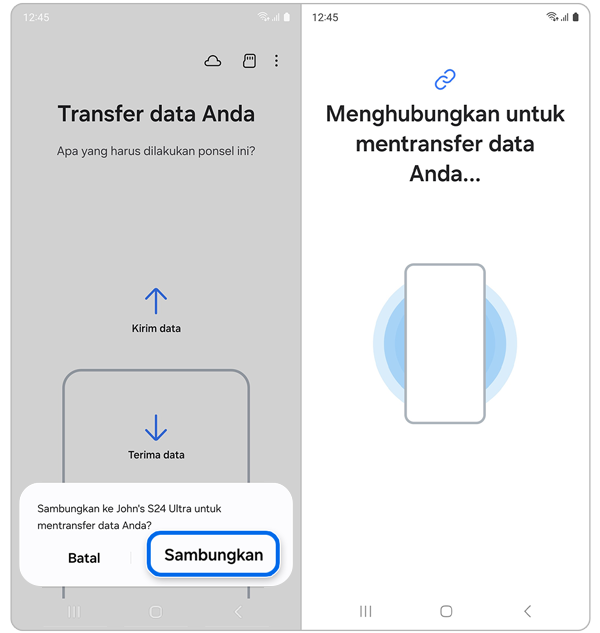 Cara menggunakan aplikasi Smart Switch untuk mentransfer data antara ...