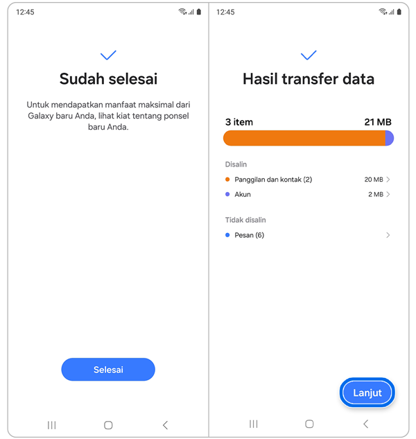Cara menggunakan aplikasi Smart Switch untuk mentransfer data antara ...