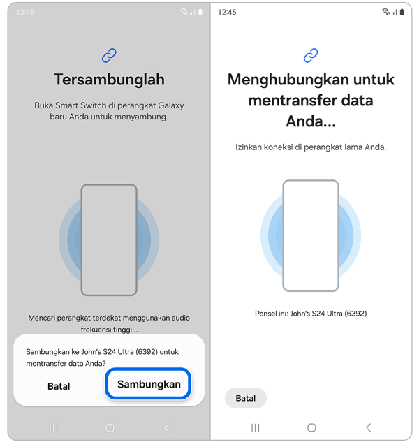Cara menggunakan aplikasi Smart Switch untuk mentransfer data antara ...