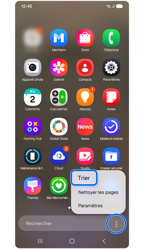 Guide des modifications de l'écran des applications sur le Samsung ...