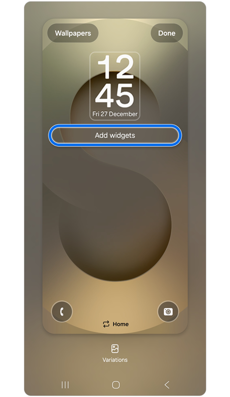 Add widgets on your Galaxy S25 lock screen for quick access | Samsung CA