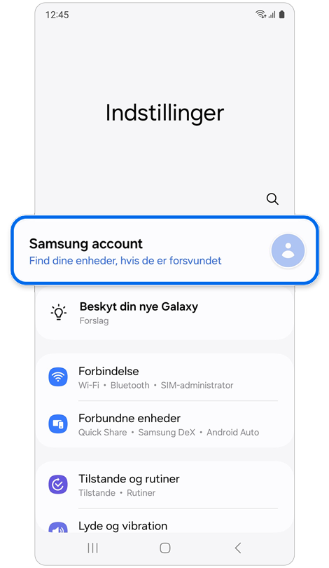 Hvordan kan jeg finde mit id eller adgangskode, hvis jeg har glemt det? | Samsung DK