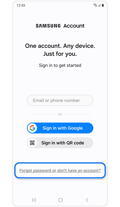 Recover your Samsung account ID and reset your password | Samsung CA