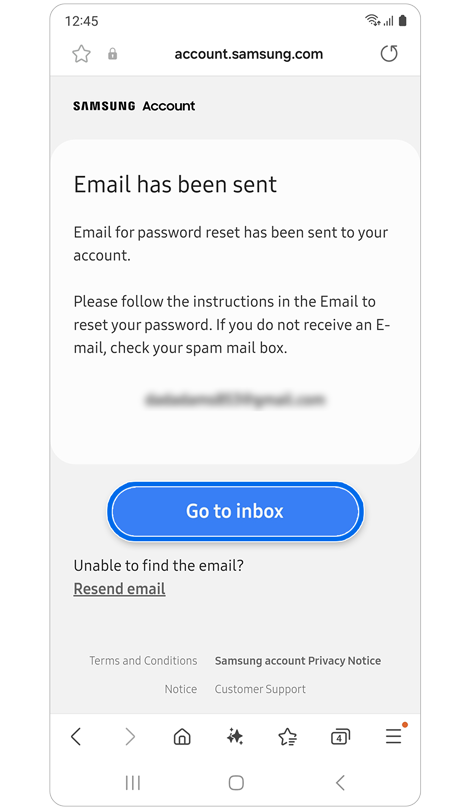 Recover your Samsung account ID and reset your password | Samsung CA