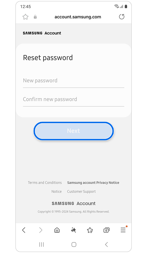 Recover your Samsung account ID and reset your password | Samsung CA