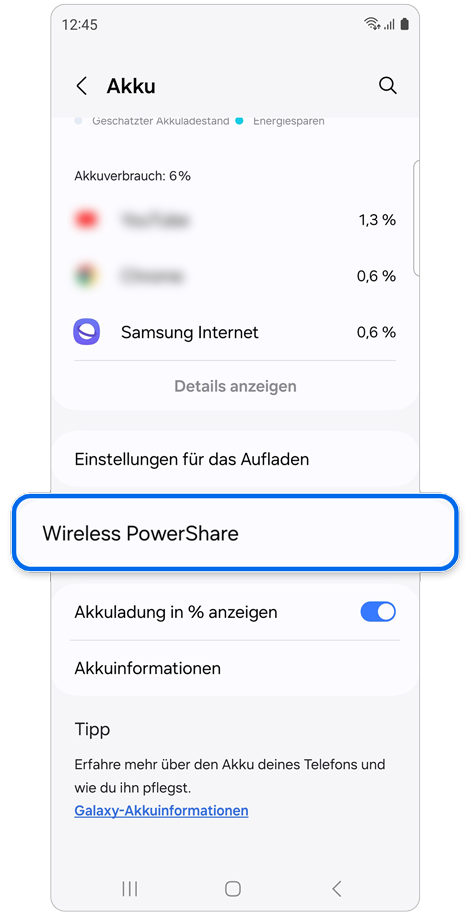 Wie man die Funktion Wireless PowerShare auf dem Galaxy Gerät verwendet ...