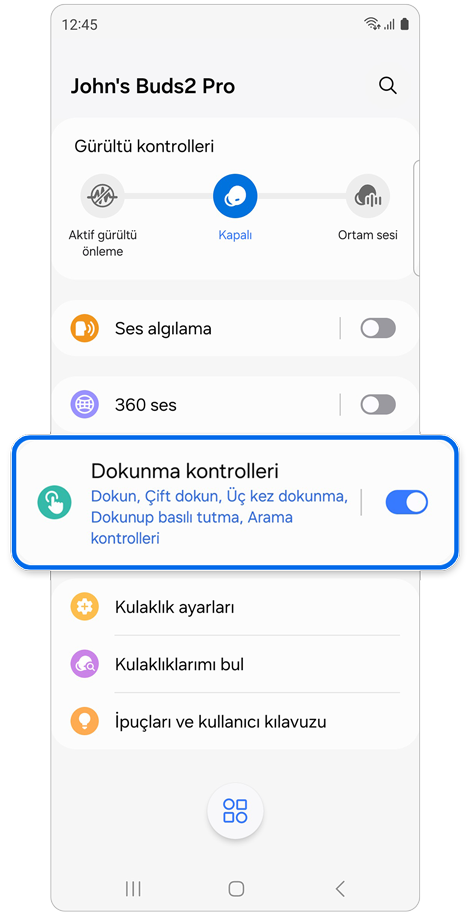 Samsung Galaxy Buds'da dokunma komutu nasıl kullanılır? | Samsung Türkiye