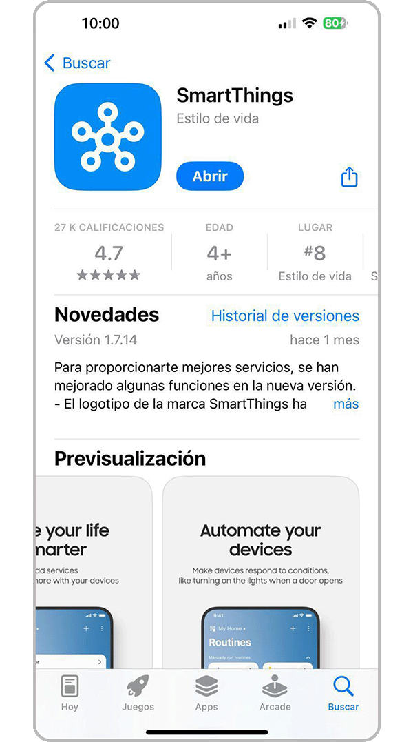 Cómo instalar y usar la aplicación SmartThings en mi iPhone | Samsung CL