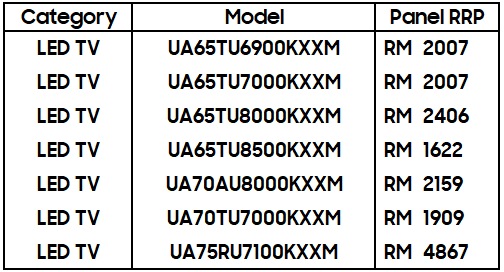 Check the Samsung TV Panel Replacement price | Samsung MY