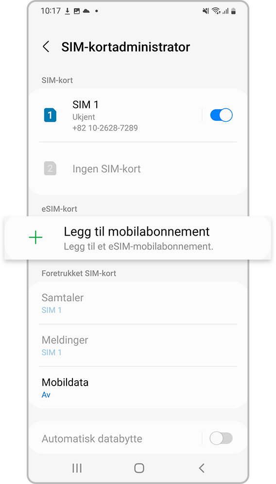 Slik installerer du et nano-SIM-kort og eSIM i Galaxy S22-serien ...