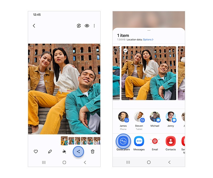 Quick Share | Apps & Services | Samsung NZ