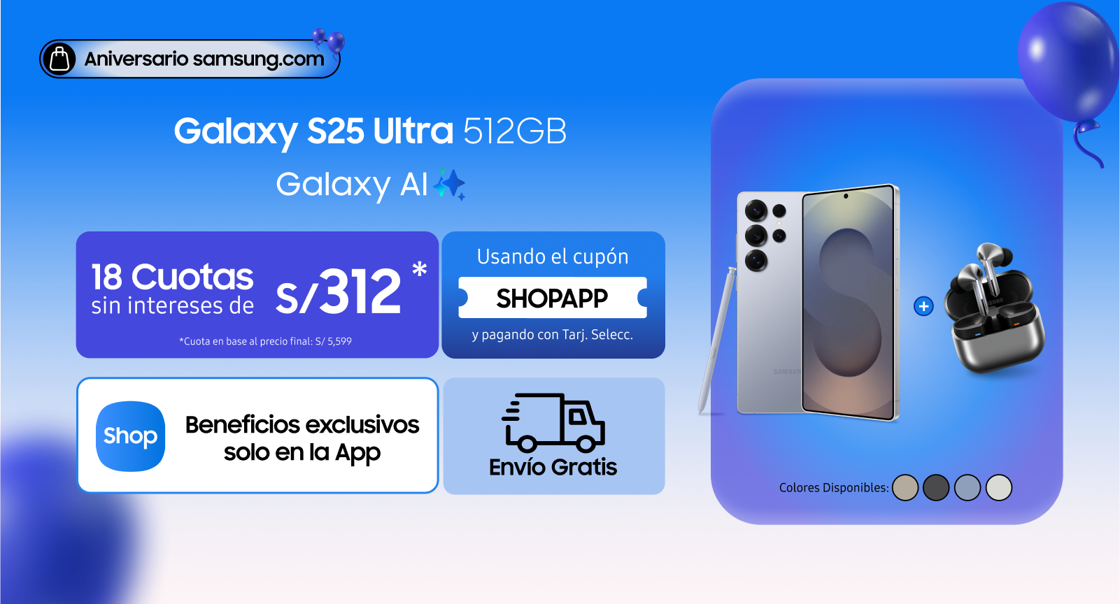 Samsung Galaxy S25 Ultra | Precio | Samsung Perú