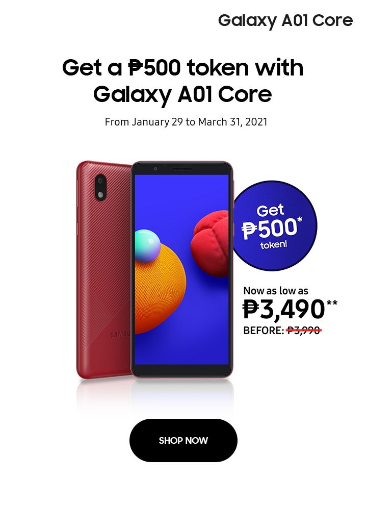 Galaxy A01 Core Token Promo | Samsung Philippines | Samsung Philippines