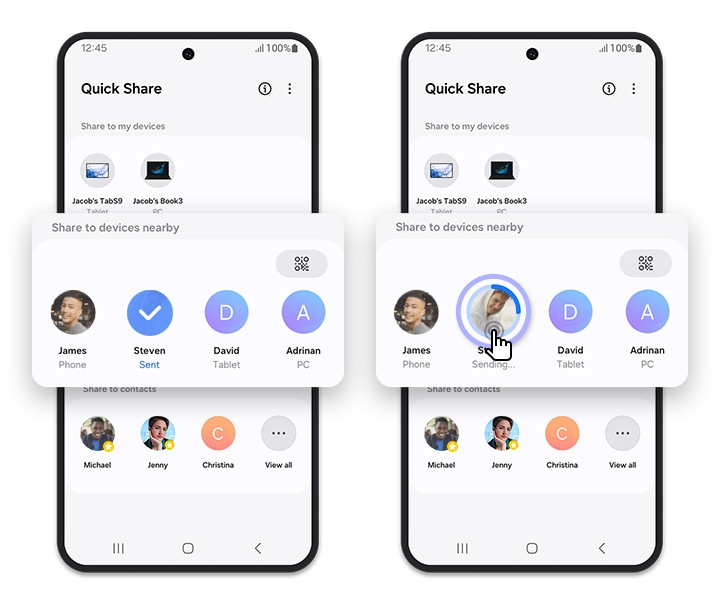 Quick Share | التطبيقات والخدمات | Samsung Palestine