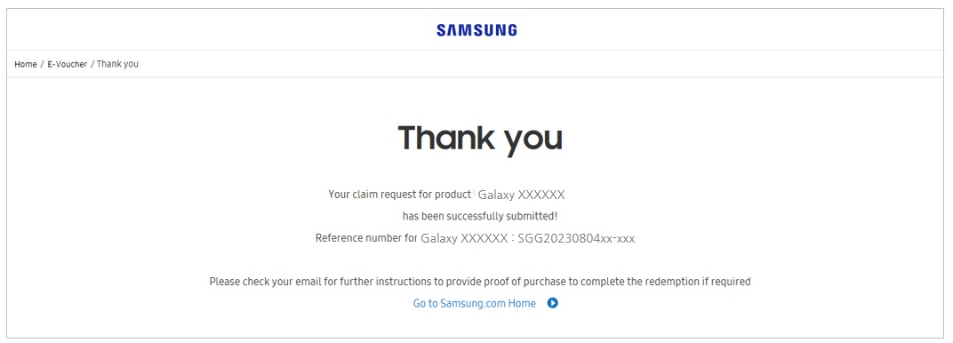 Samsung Gift Redemption Guide | Samsung Singapore