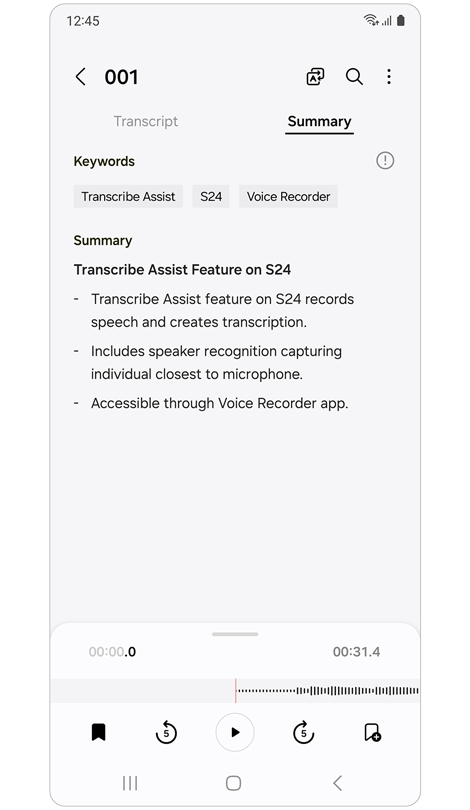 How to use Transcribe assist on the Galaxy S24