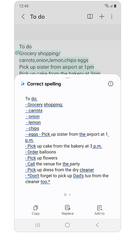 How to use the Note assist feature on the Galaxy S24