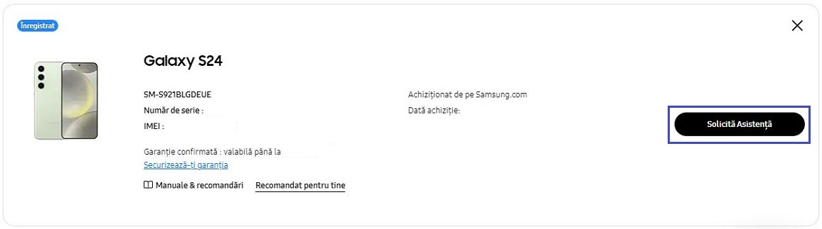 Instrucțiuni de contact prin e-mail | Samsung Romania