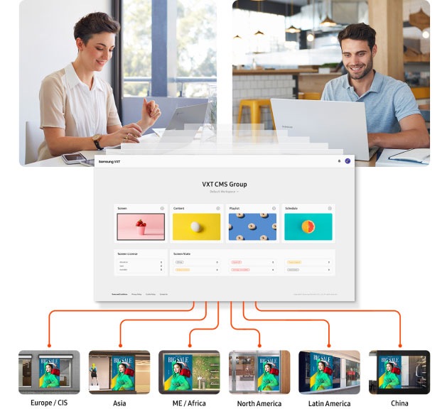 Samsung VXT - โซลูชันจอโฆษณาดิจิทัล | ธุรกิจของ Samsung Thailand