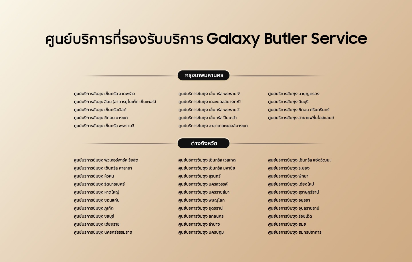 Galaxy Butler บริการช่วยเหลือพิเศษสำหรับสมาร์ทโฟนซัมซุง | Samsung Thailand