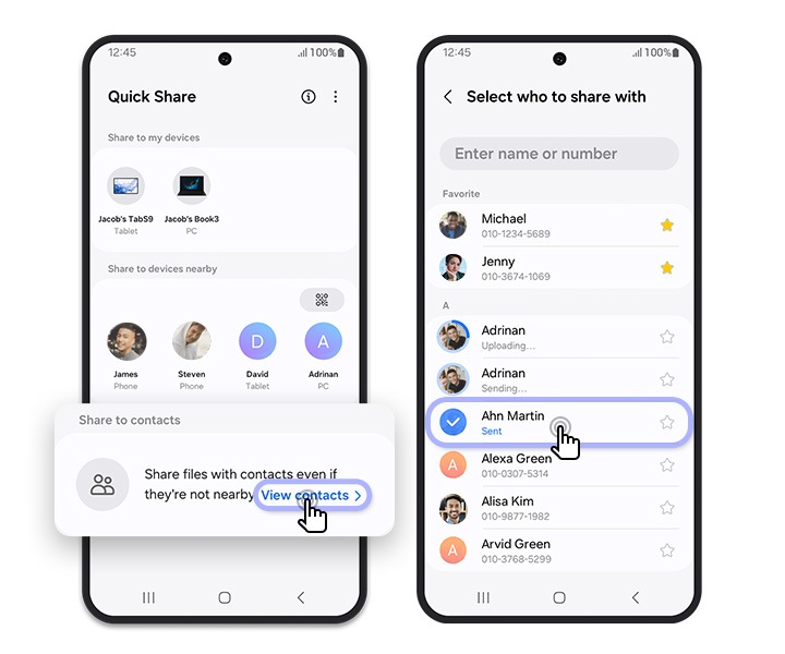 Quick Share | Apps & Services | Samsung UK