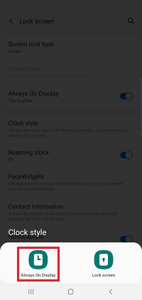 How do I change the image or wallpaper on the Always on Display ...