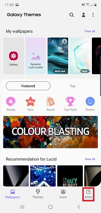 How do I change the image or wallpaper on the Always on Display ...