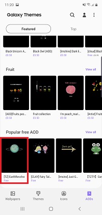 How do I change the image or wallpaper on the Always on Display ...
