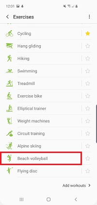 How do I record my steps or other exercise using the Samsung Health app ...