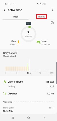 How do I record my steps or other exercise using the Samsung Health app ...