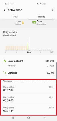 How do I record my steps or other exercise using the Samsung Health app ...
