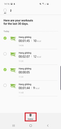 How do I record my steps or other exercise using the Samsung Health app ...