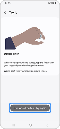 What is the double pinch gesture on the Galaxy Ring? | Samsung IE