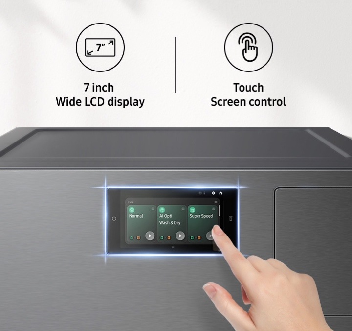 Bespoke All-in-One AI Washer & Dryer Laundry Combo™ 5.3 cu. ft. in Dark ...