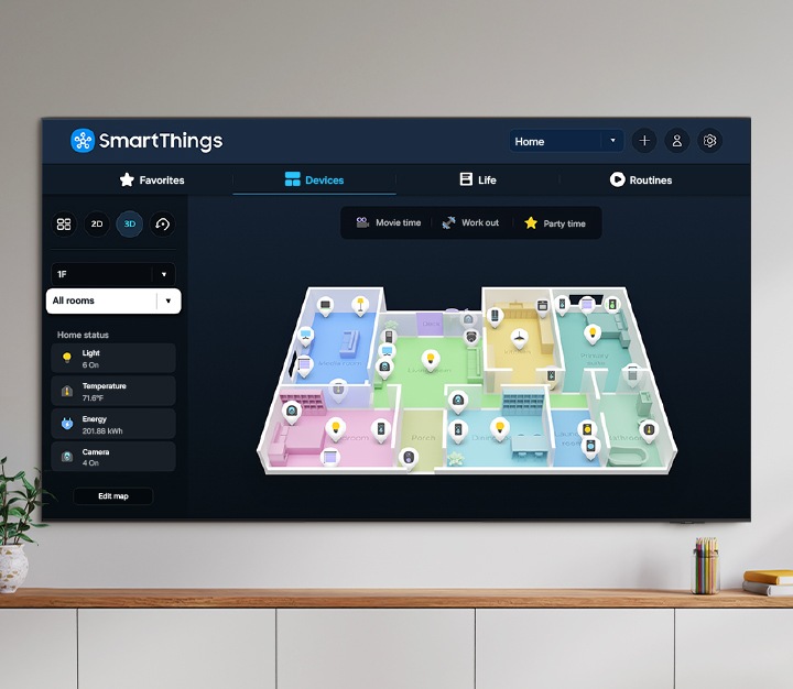 Smart TV | Hogar inteligente con SmartThings | Samsung Uruguay