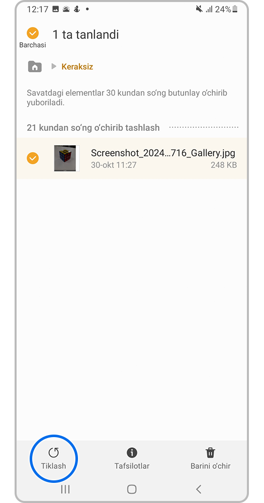 Samsung Galaxy’da o‘chirilgan suratlarni qanday tiklash mumkin ...