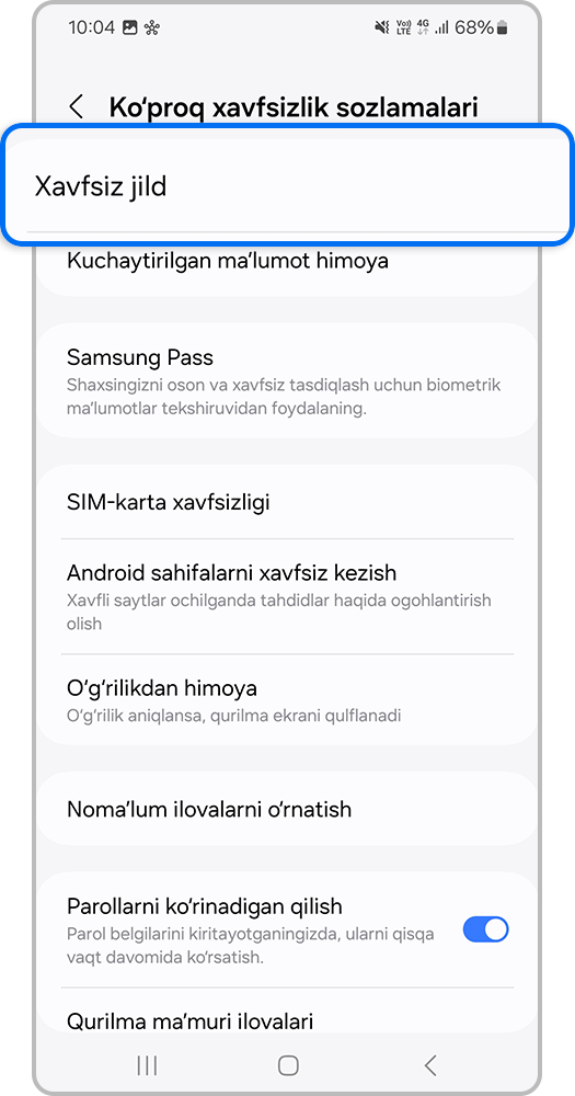 Knox papkasi nima va undan qanday foydalanish kerak | Samsung Oʻzbekiston