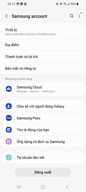 Chia sẻ với người dùng Galaxy (Chia sẻ nhanh, Chia sẻ nhóm)