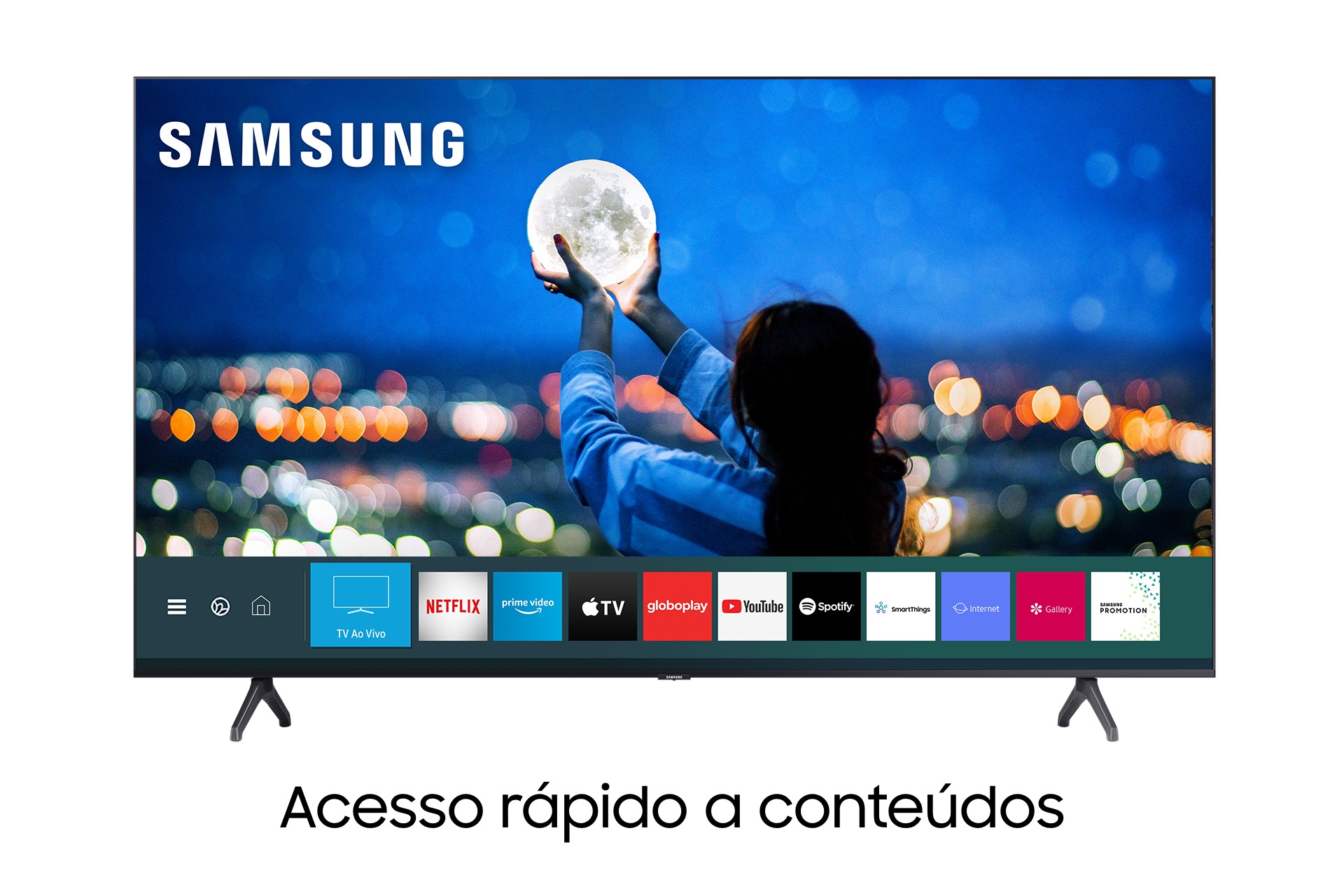 Samsung Smart TV Crystal UHD TU7000 43" 4K 2020, Borda Infinita, Controle Remoto Único, Visual ...