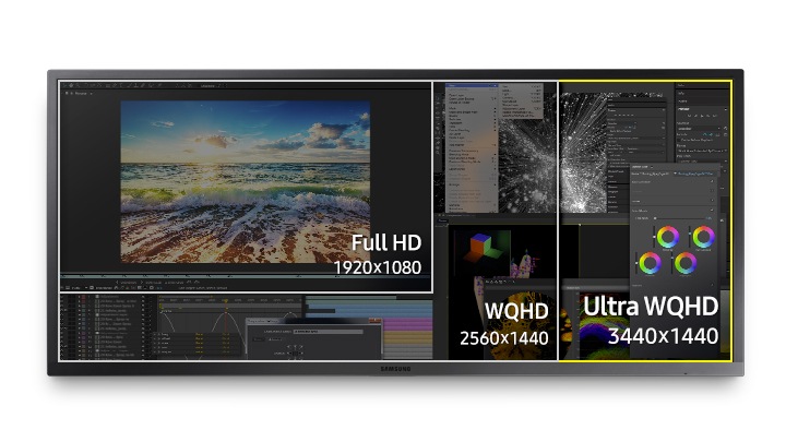 34" Ultra WQHD Monitor with 21:9 Wide Screen | S34J552WQN | Samsung CA