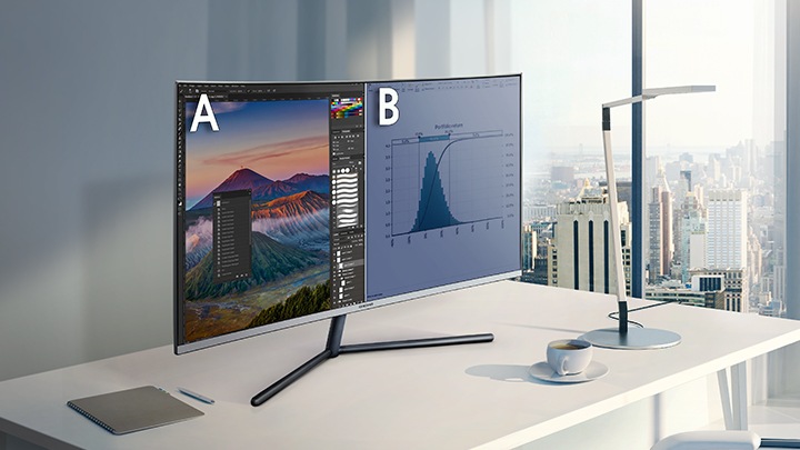 32 Zoll UHD Curved Monitor | LU32R592CWUXEN | Samsung DE