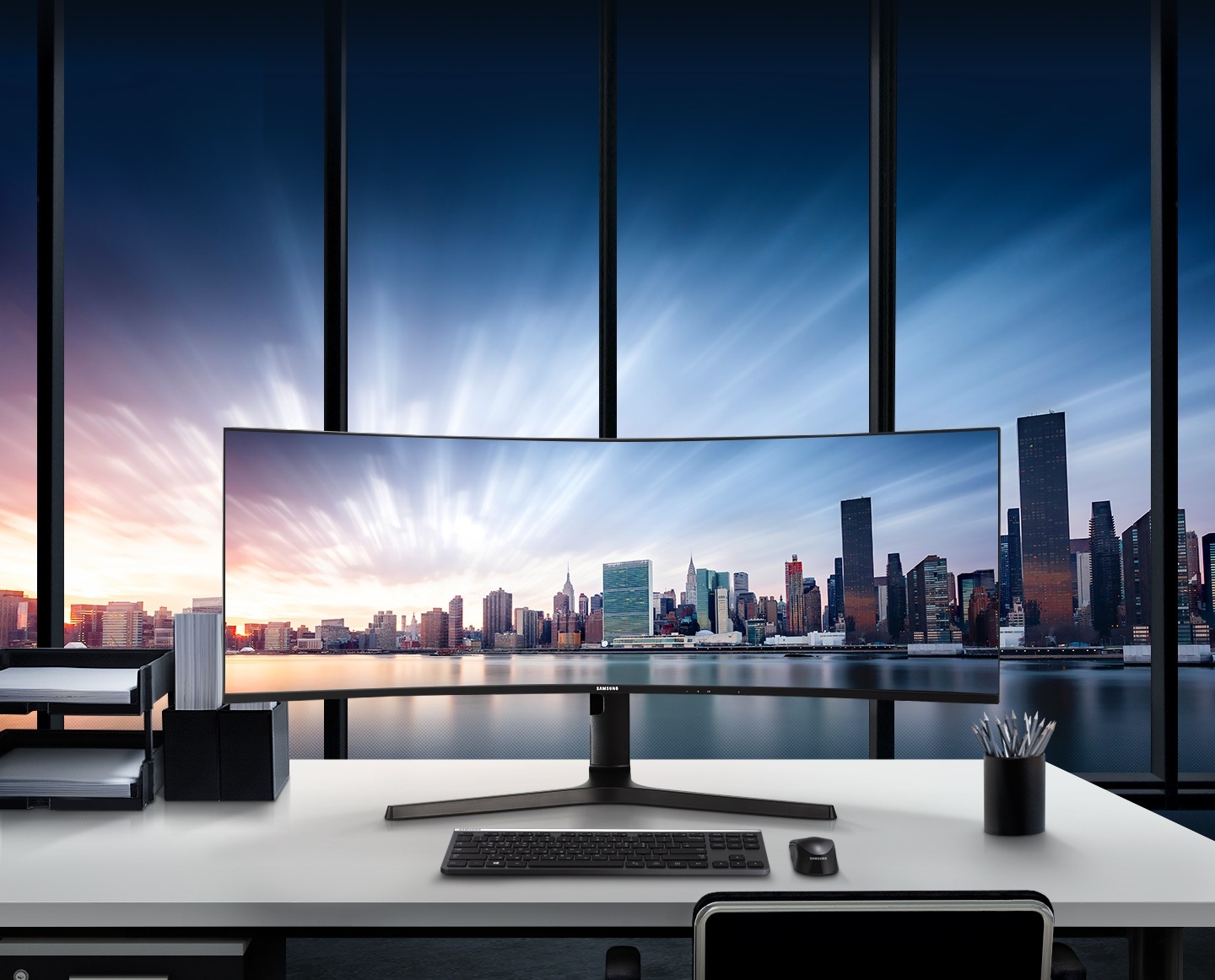 Samsung Curved Ultra-Wide Monitor 43 inch LC43J890DKU - 3840 x 1200