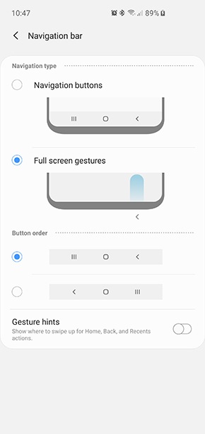 How do I personalise the Navigation bar? | Samsung Support Australia