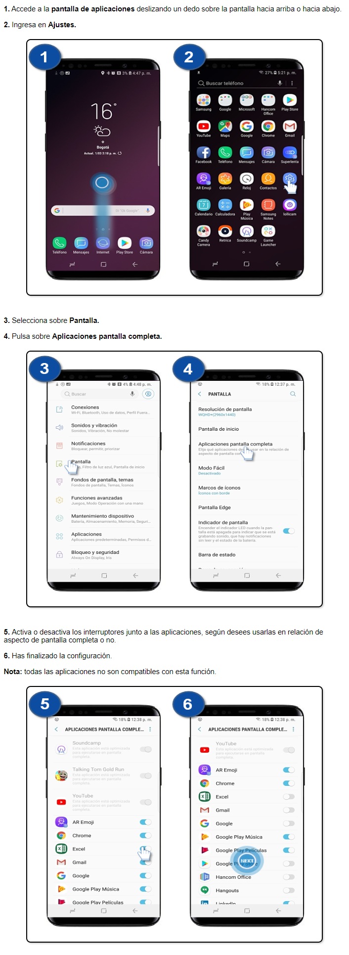 Galaxy S9 | S9 Plus - ¿Cómo visualizar aplicaciones en pantalla ...