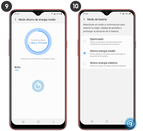 Galaxy A20s - ¿Cómo activar el modo ahorro de energía medio? | Samsung ...