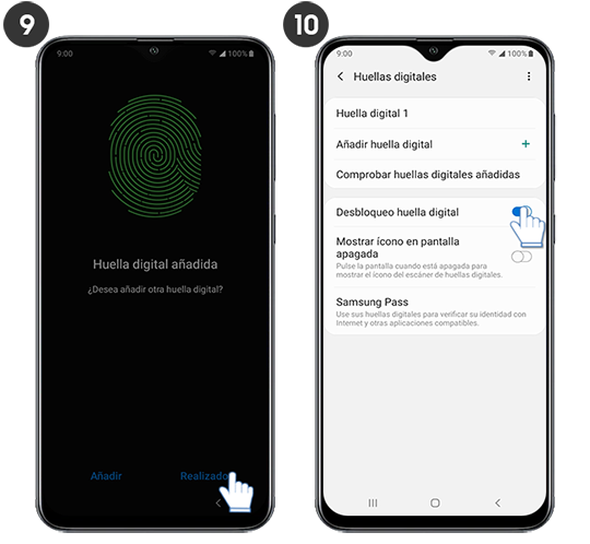 Galaxy A30s - ¿Cómo activar el bloqueo por huella digital? | Samsung ...