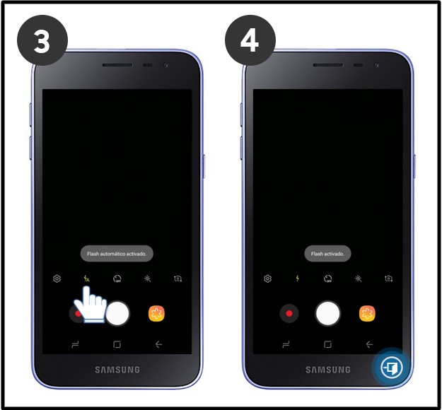 ¿Cómo usar el Flash trasero de la cámara en tu J2 Core? | Samsung ...