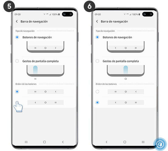 Galaxy S10 - ¿Cómo cambiar el orden de los botones de la barra de ...